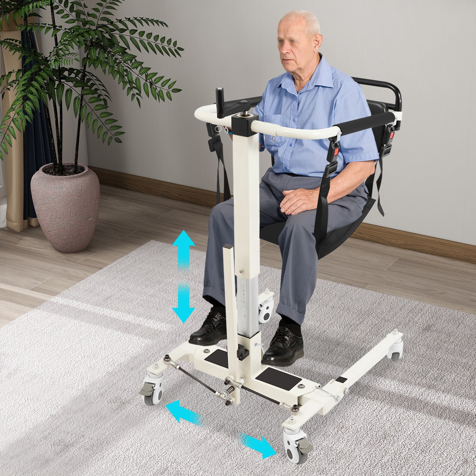 Patient Lift Transfer Chair, Portable Patient Lift Wheelchair, Lift ...