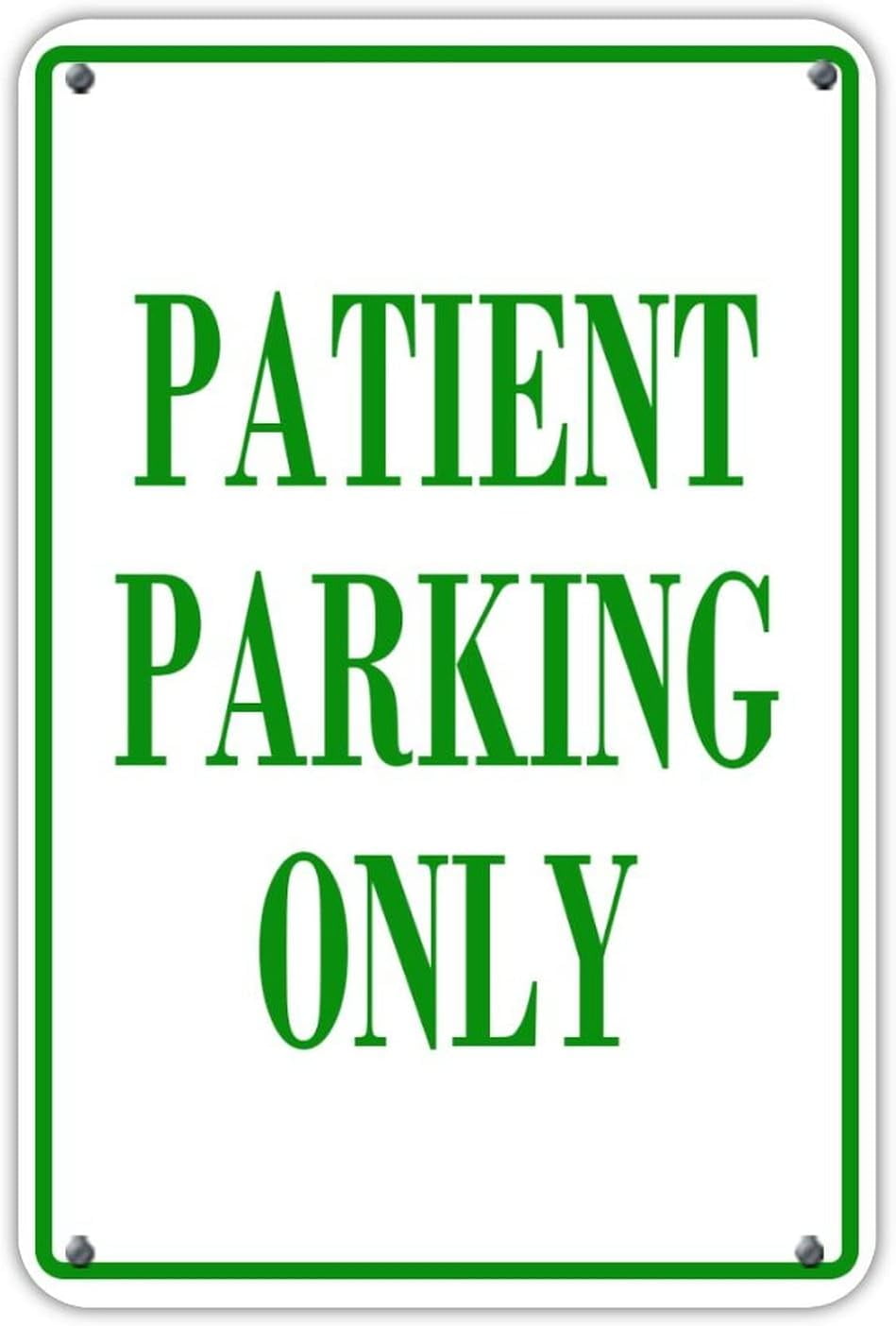Patient Parking Only Sign Green Traffic Cone Sign Garden Yard Decor ...