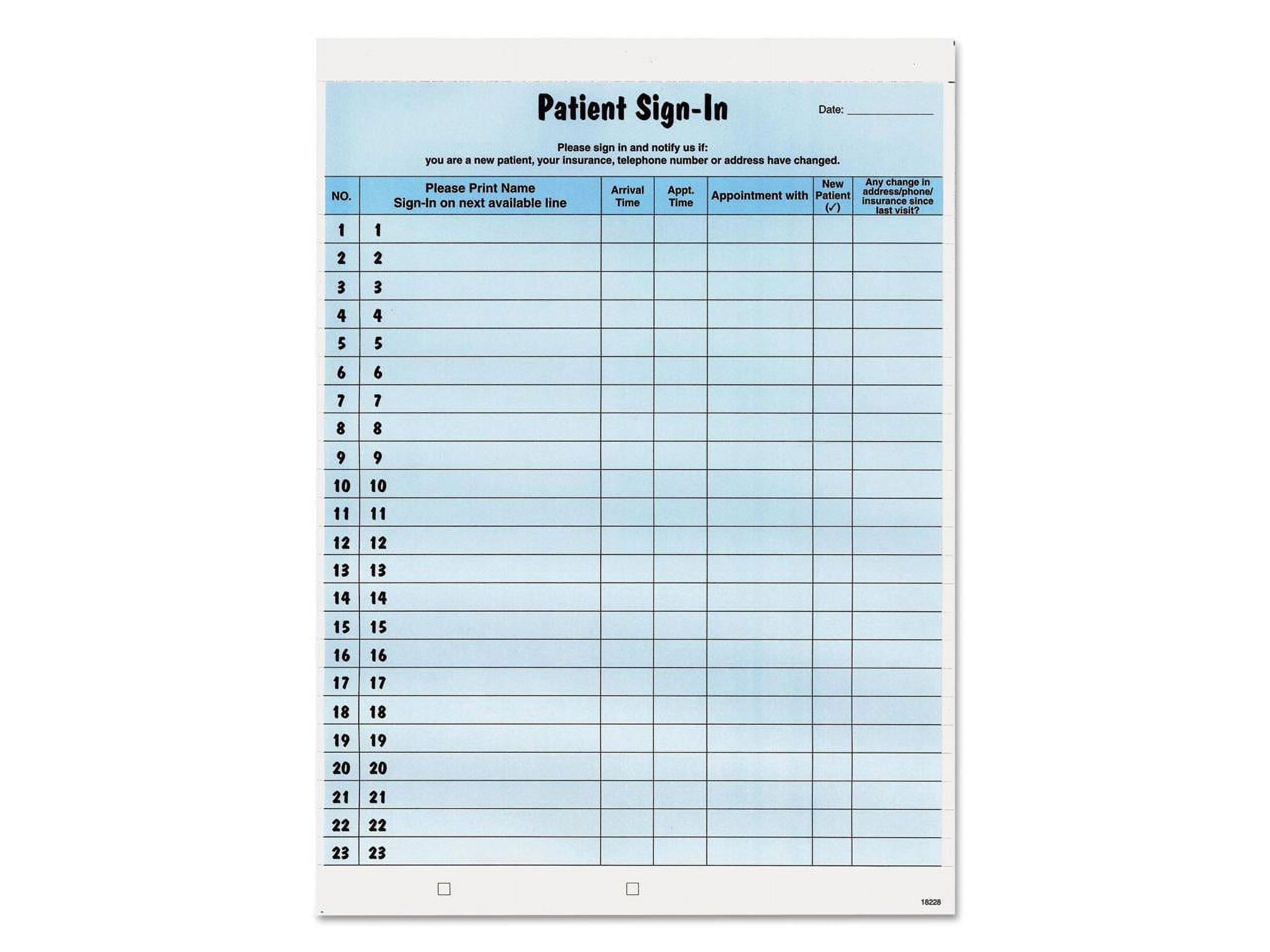Tabbies Patient Sign-In Label Forms - Walmart.com