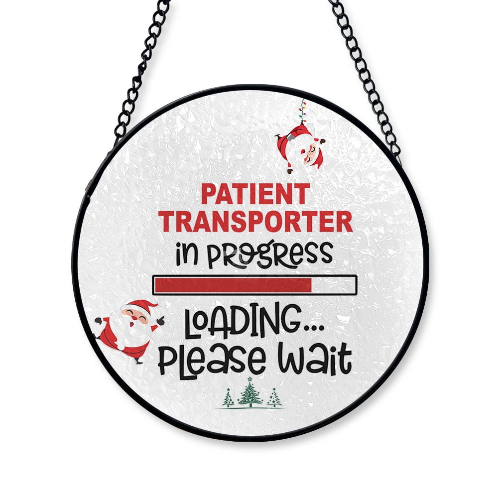 Patient Transporter in Progress Stained Glass Window Hanging 2025 ...