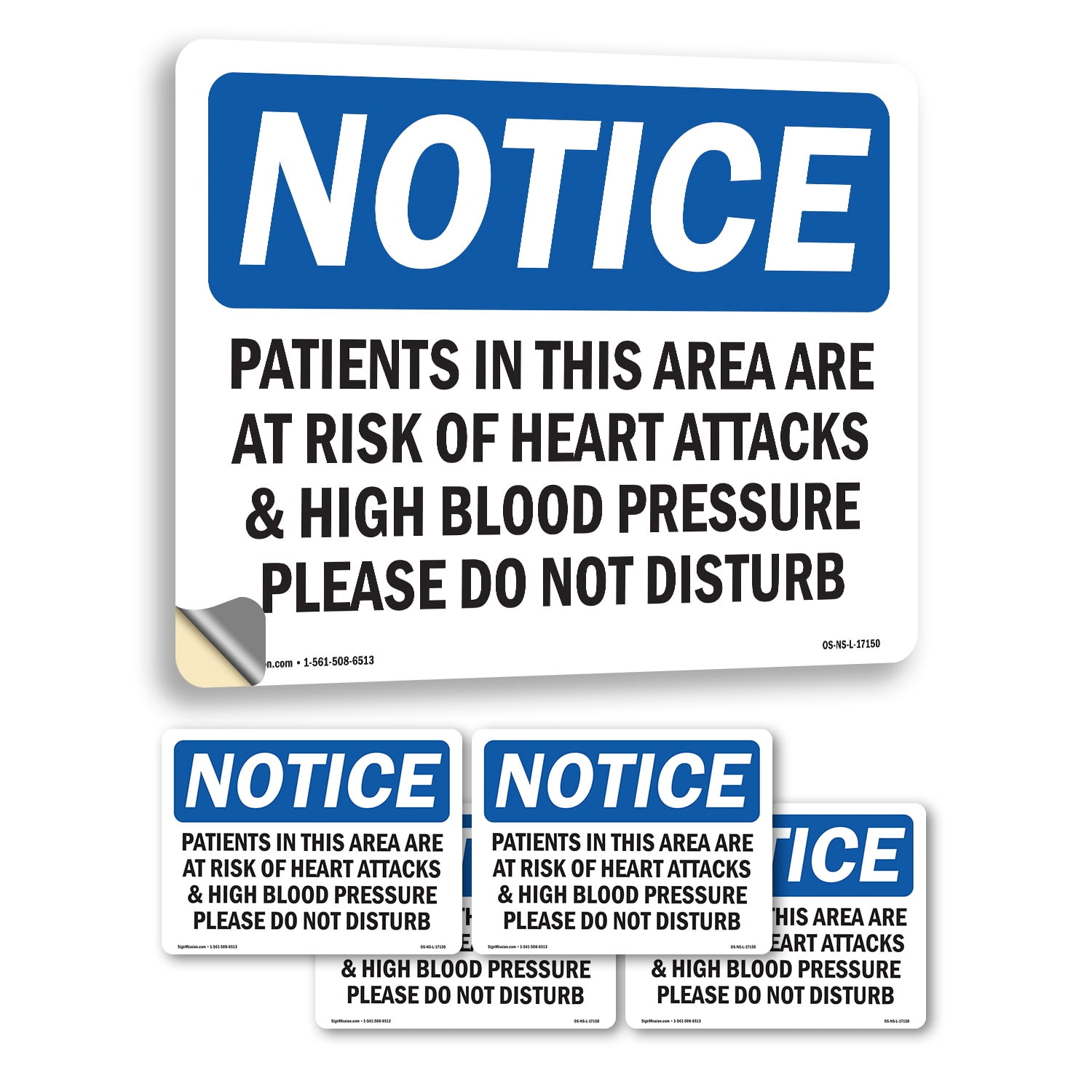 Patients In This Area Are At Risk Of Heart OSHA Notice Vinyl Decal ...