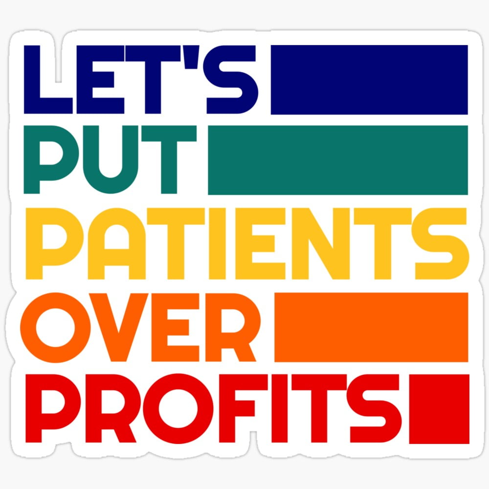 Patients Over Profits Nursing Strike Stickerphone Decal Water Bottle ...