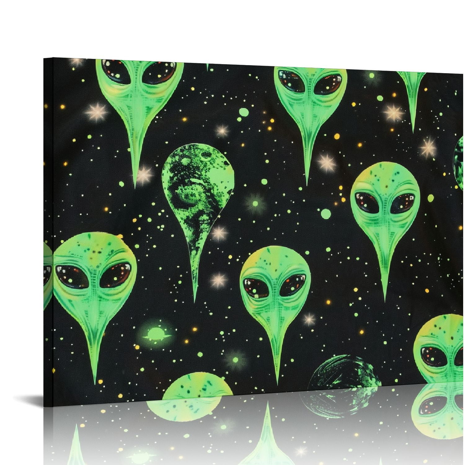 Patifu Alien Head Star Space Art Fine Art Aesthetic Poster Bathroom ...