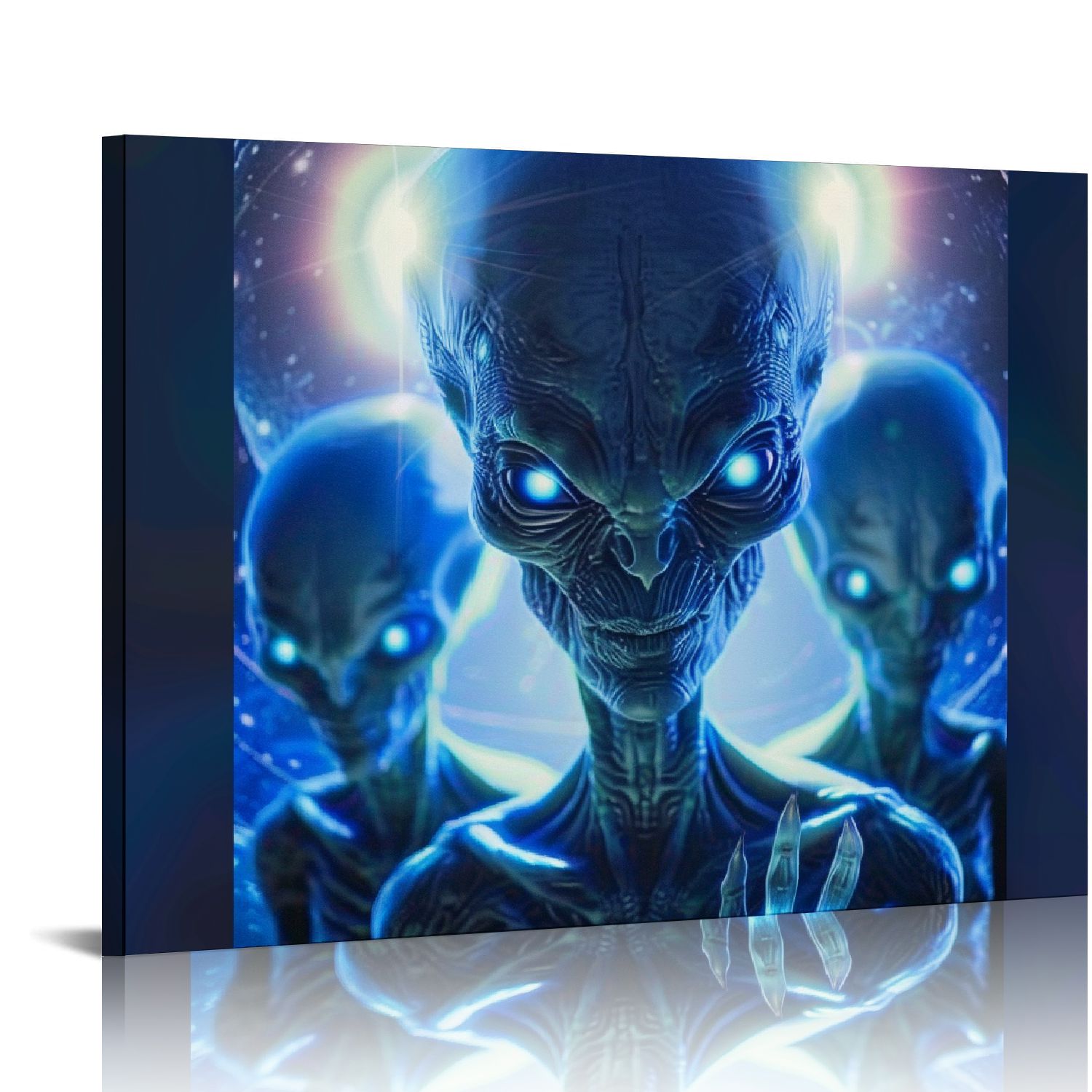 Patifu Aliens Blue Light Hologram Fine Art Aesthetic Poster & Print ...