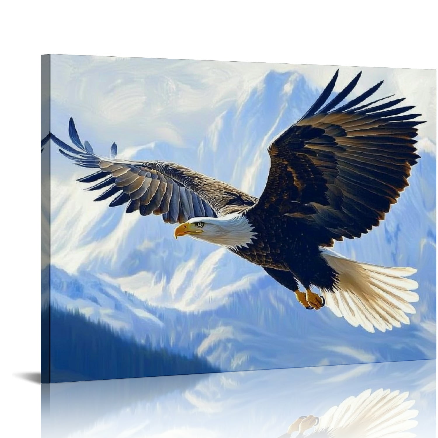 Patifu Bald Eagle Wall Art American Flying Eagle Pictures Wall Decor ...