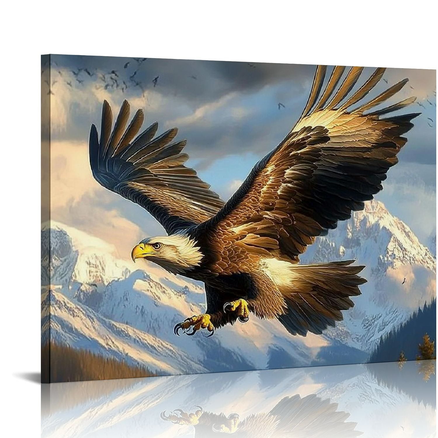 Patifu Bald Eagle Wall Art American Flying Eagle Pictures Wall Decor ...