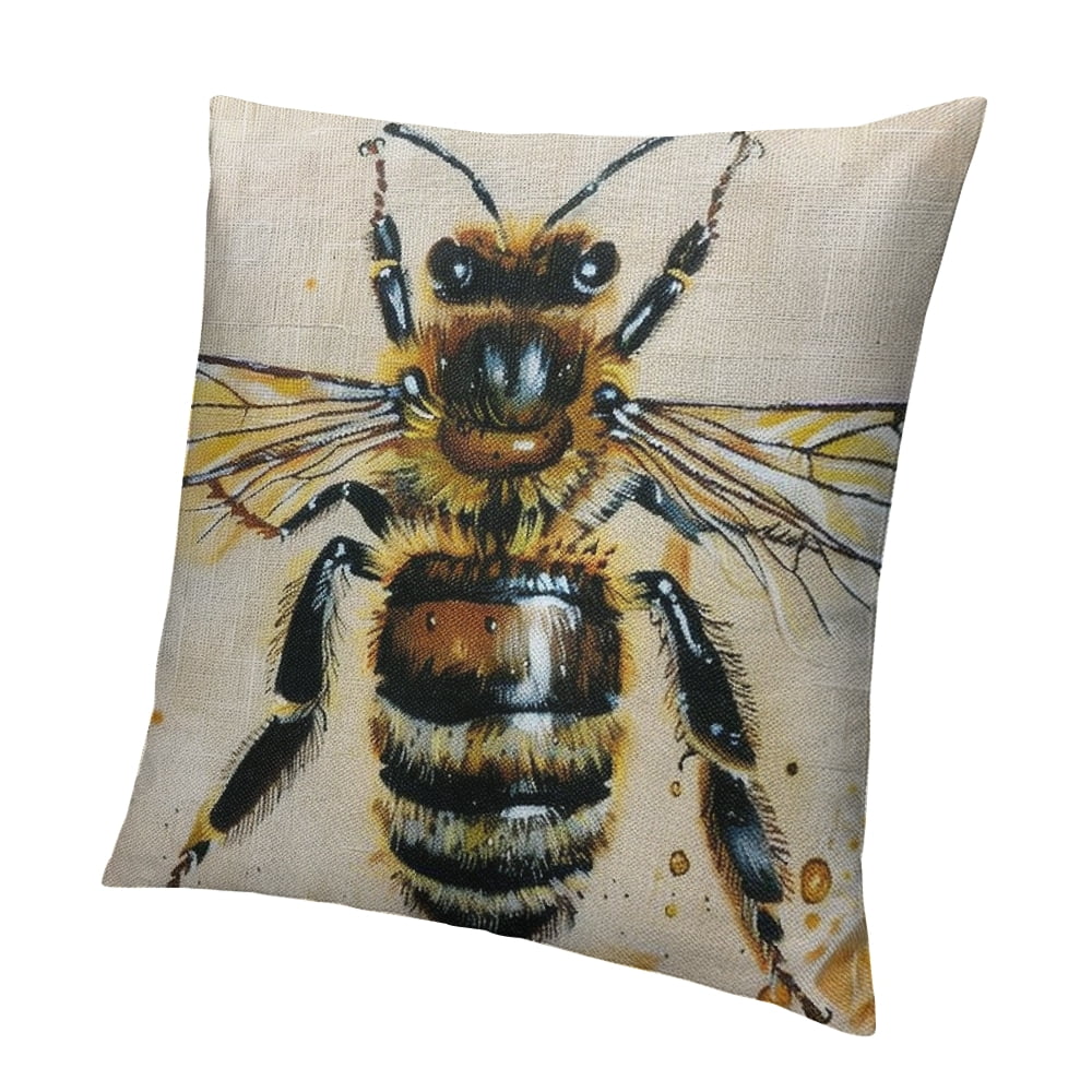 Patifu Bee Pillow Cover,Decorative Pillow Bees Watercolour Drawing ...