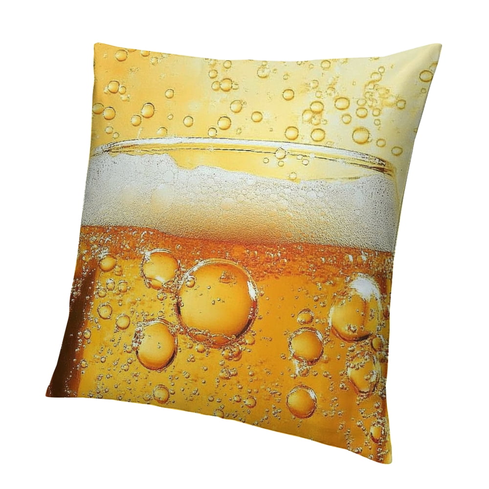 Patifu Beer Themed Pillow Covers for Boys Men, Beer Suds Bubble Throw ...