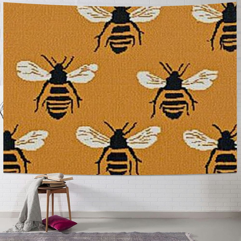 Patifu Bees Pattern Tapestry Wall Hanging Unique Style for Home Decor ...