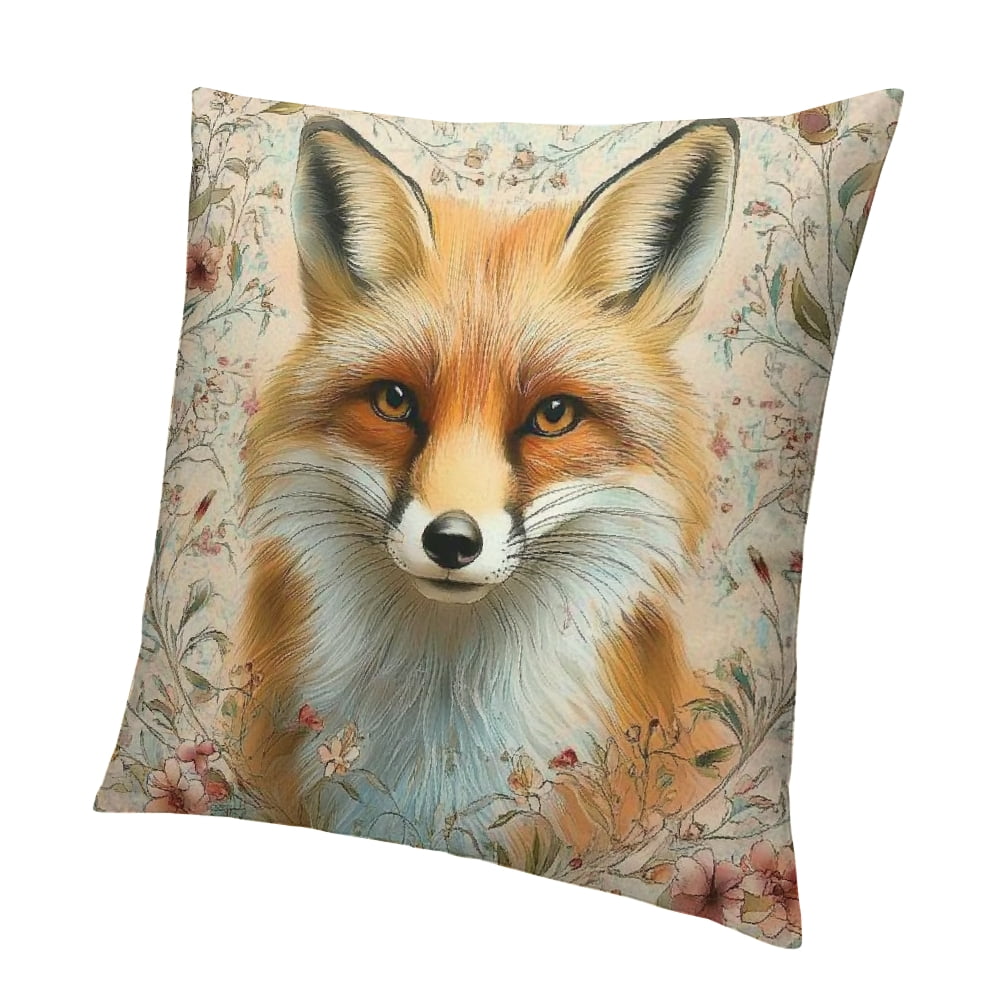 Patifu Boys Girls Fox Square Cushion Covers Set of 1 Cute Cartoon Fox ...