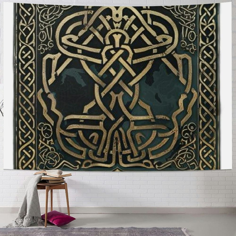 Patifu Celtic Knot Tapestry Wall Hanging Unique Style Living Room ...