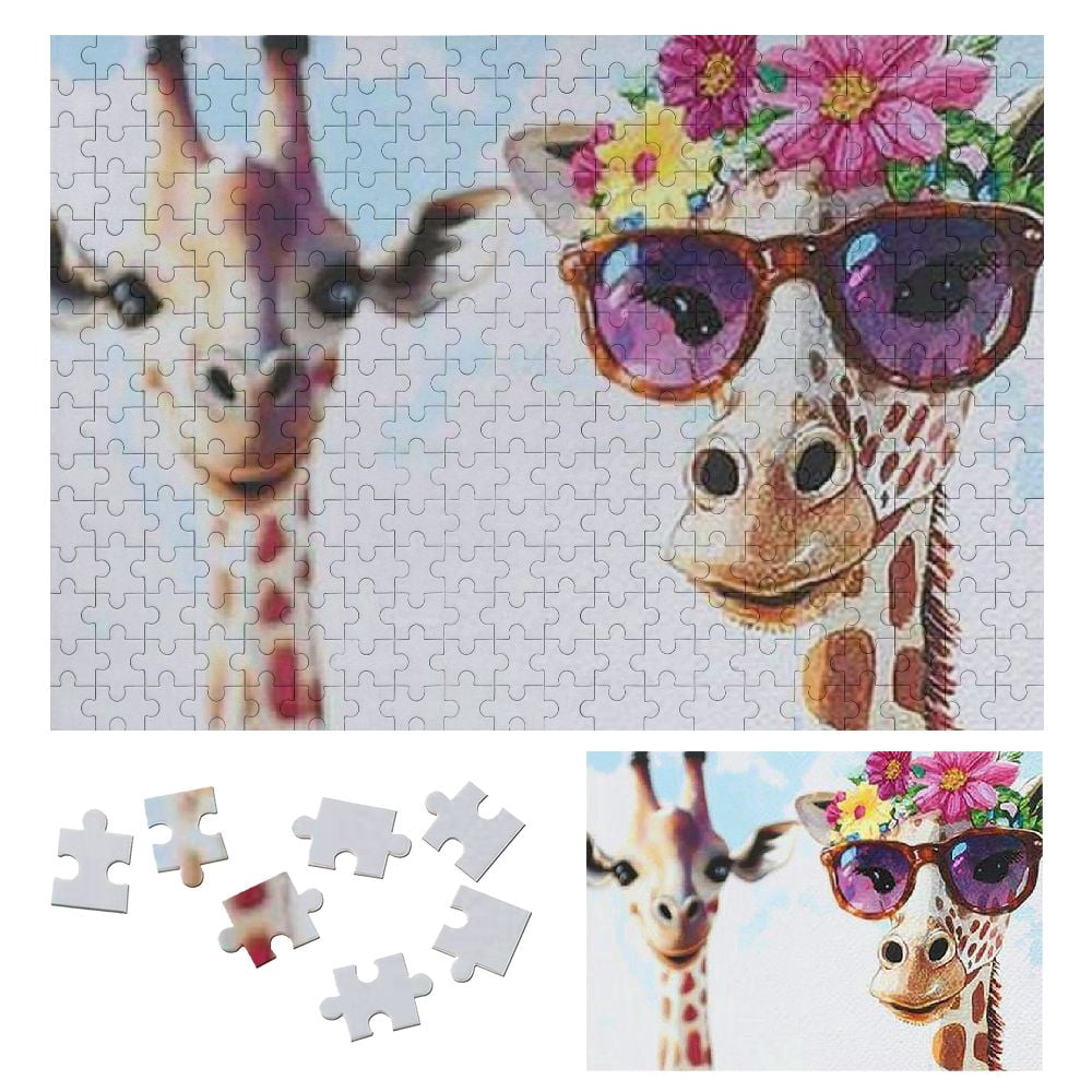 Patifu Challenging Difficult Wood Giraffe Sunglasses Flower Puzzle for ...
