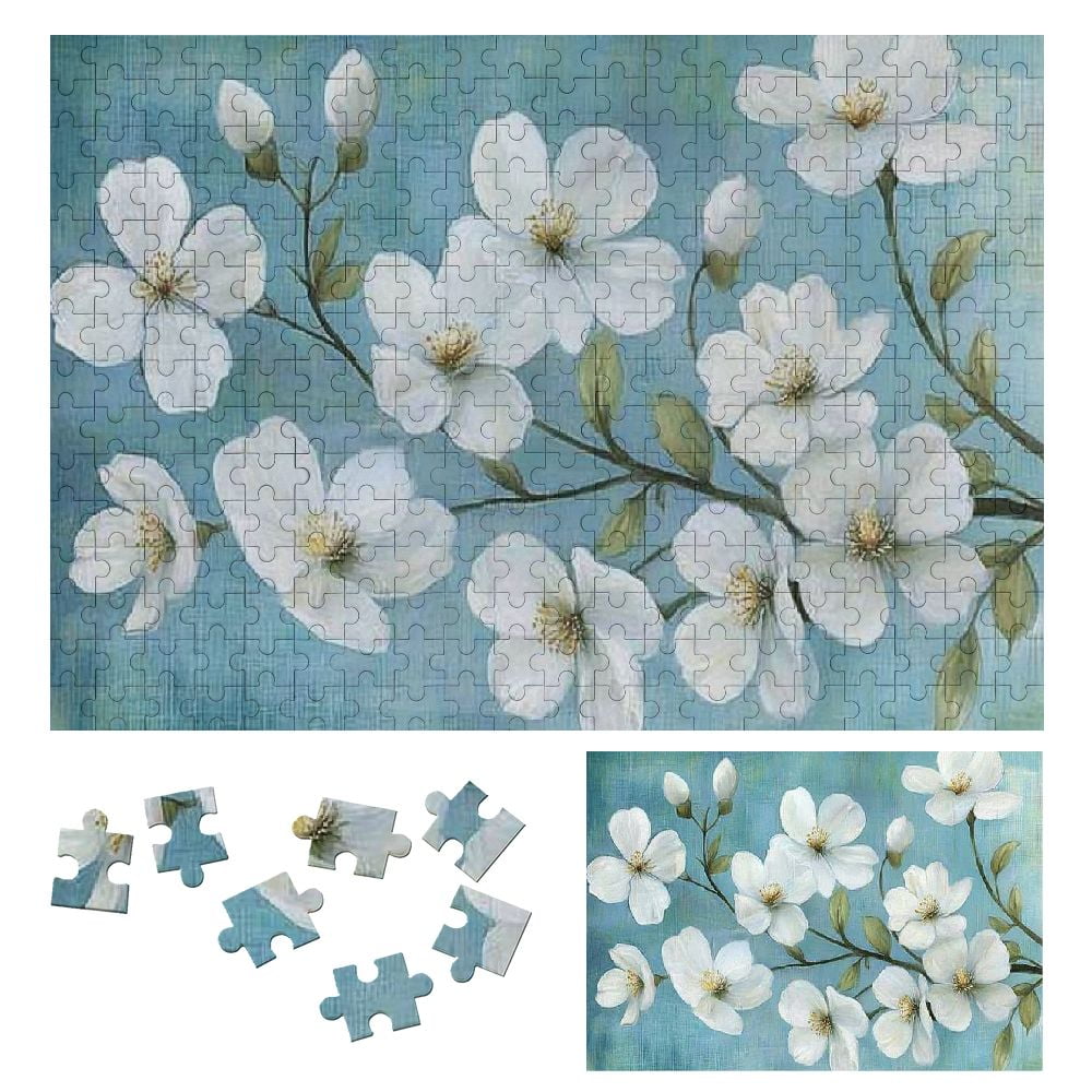 Patifu Challenging Difficult Wood Puzzles for Adults White Flowers ...