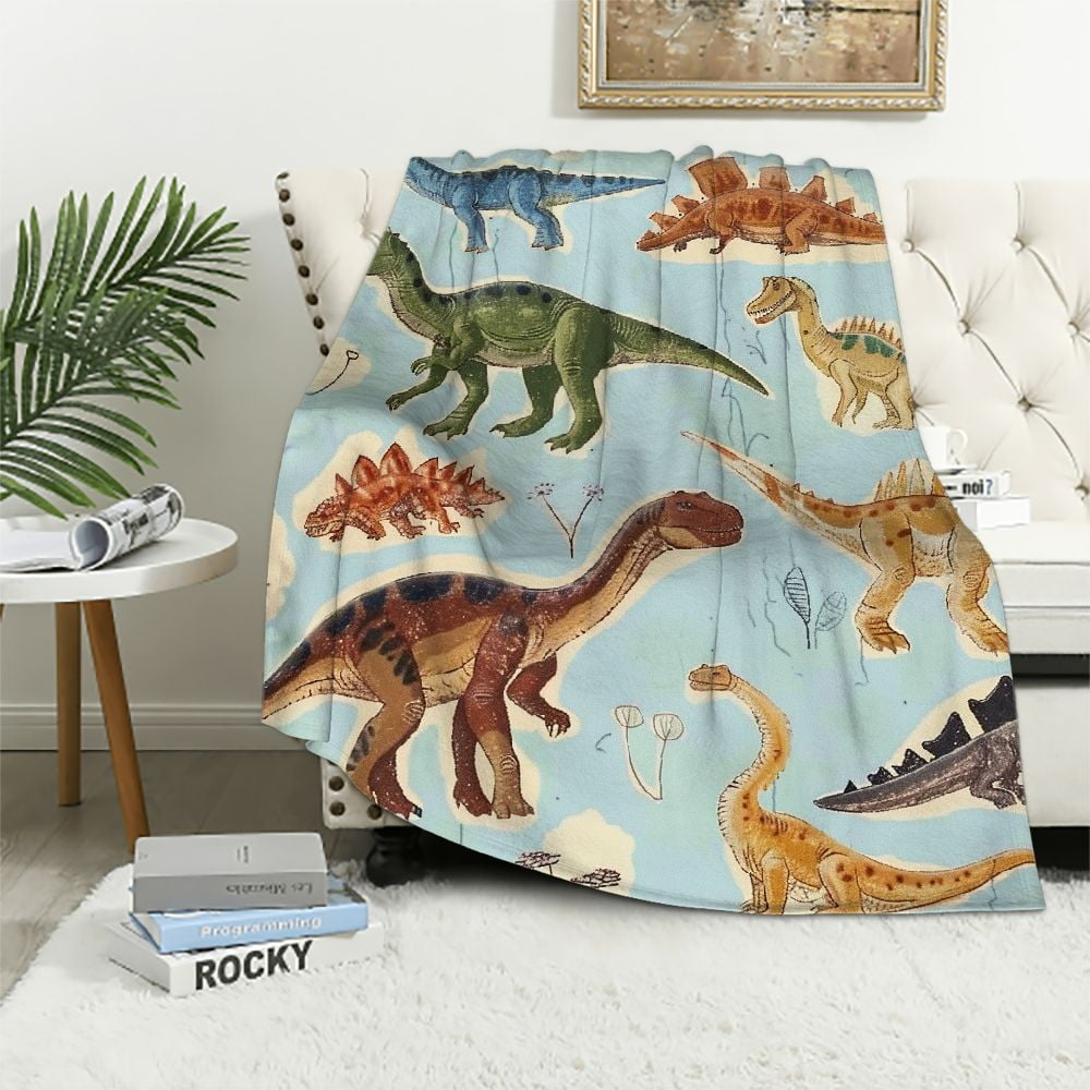 Patifu Dinosaur Blanket for Boys Kids Super Soft Cozy Funny Dinosaur ...