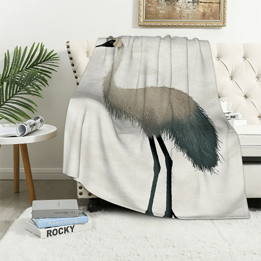 Patifu Emu Throw Blanket, Indigenous Wild Animal Australian Ostrich ...