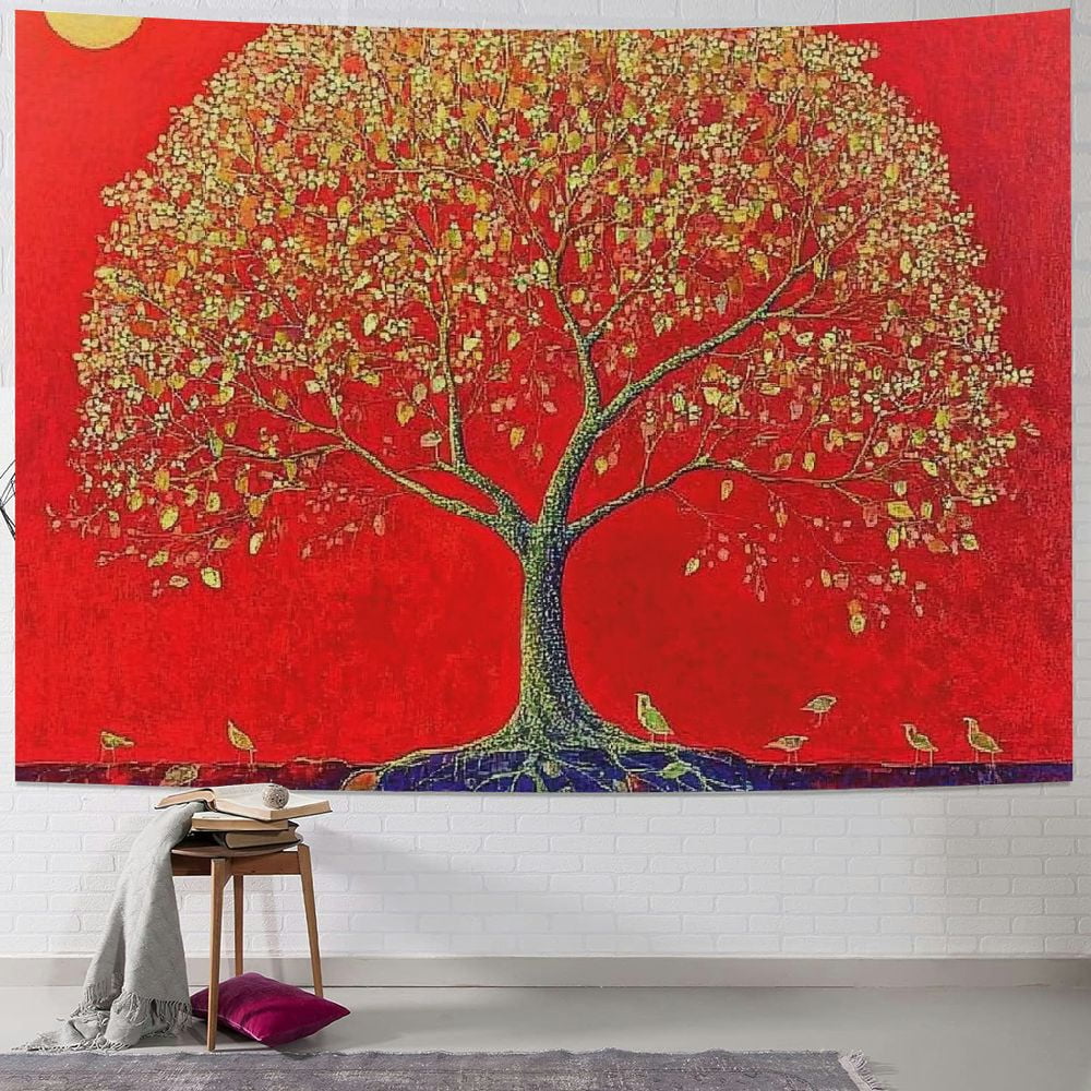 Patifu Ethnic Tapestry, Ornamental Tree of Life Themed Eastern Style ...