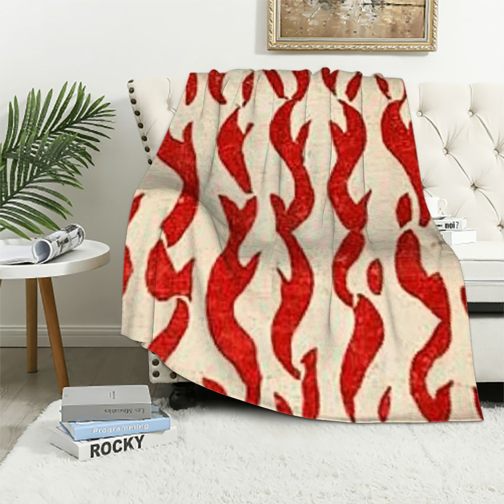 Patifu Fleur De Lis Throw Blanket, Pattern with Royal Baroque Style ...