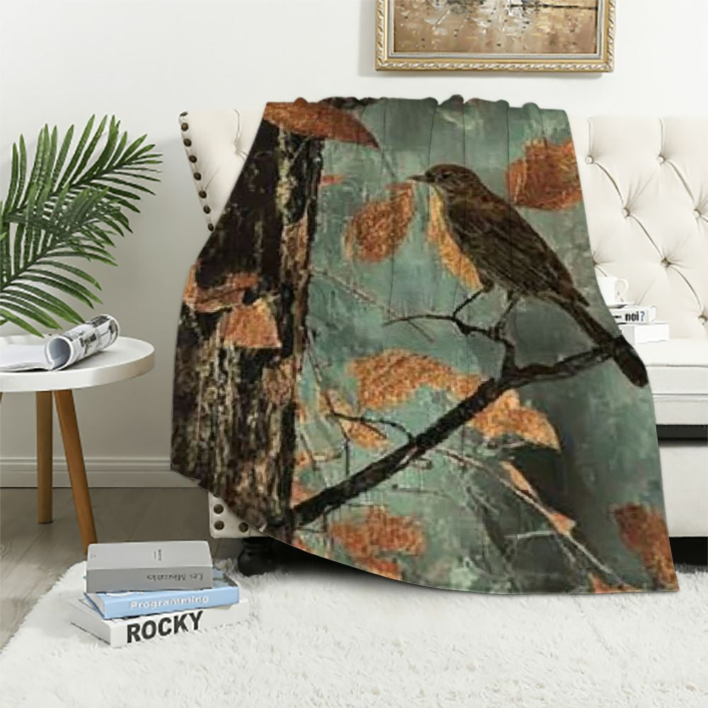 Patifu Forest Camouflage Flannel Blankets, Forest Camo Conifer Oak ...