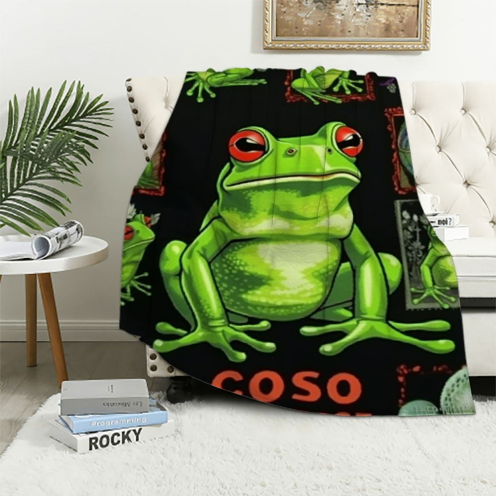 Patifu Frog Blanket Gifts for Women Cute Frog Items Decoration Blankets ...