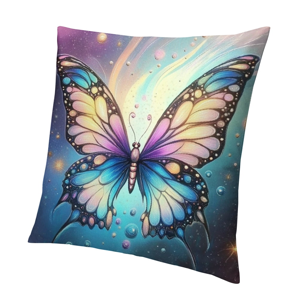Patifu Fun Butterfly Pillow Case Butterfly Pillows Decorative Throw ...