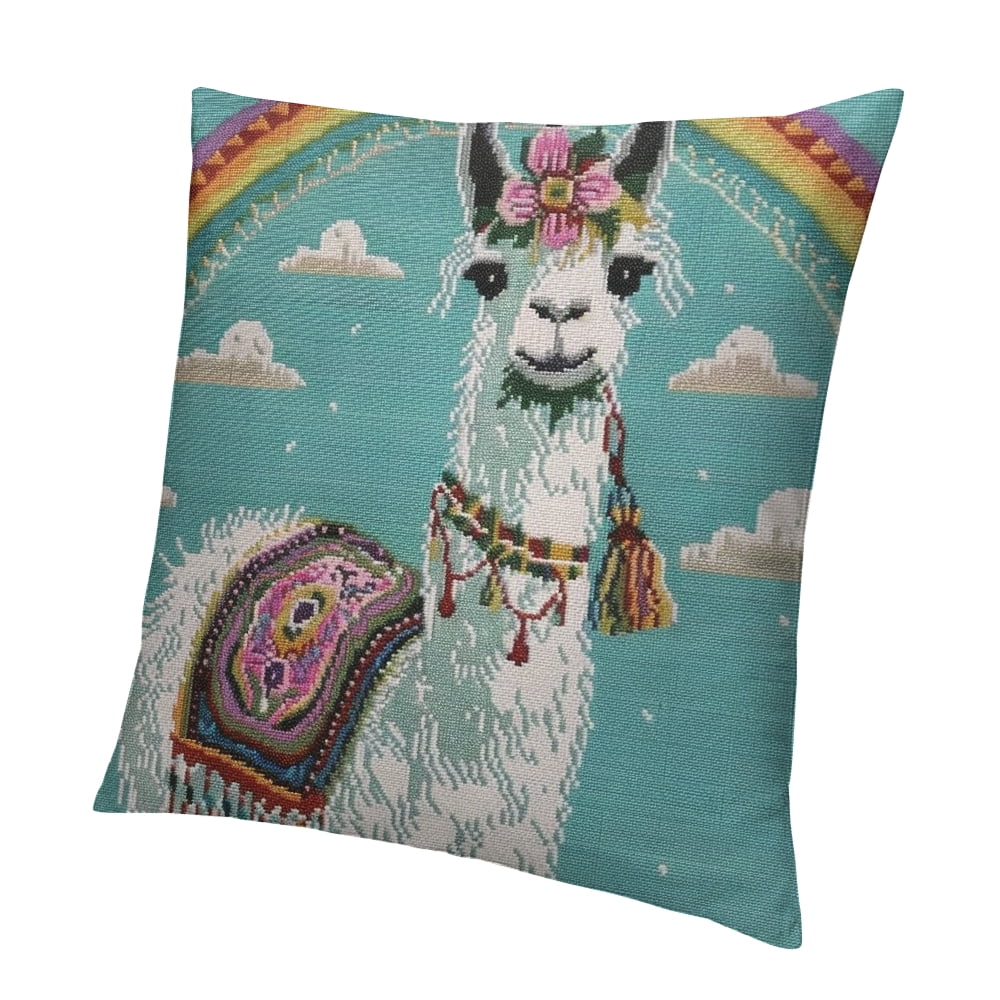 Patifu Funny Llama says Hello Theme Farmhouse Decorative Throw Pillow ...