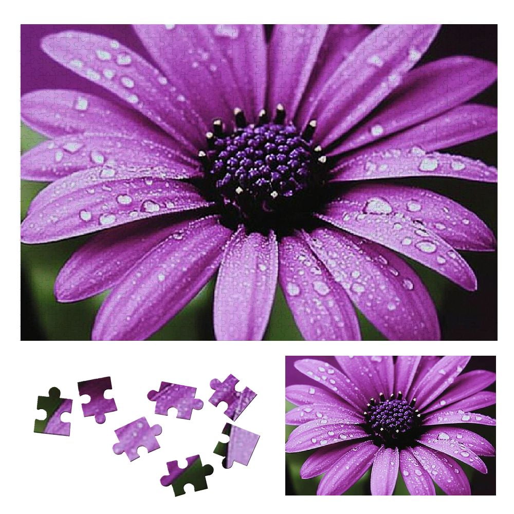 Patifu Impossible Wooden Jigsaw Puzzle Flowers and Water Droplets ...