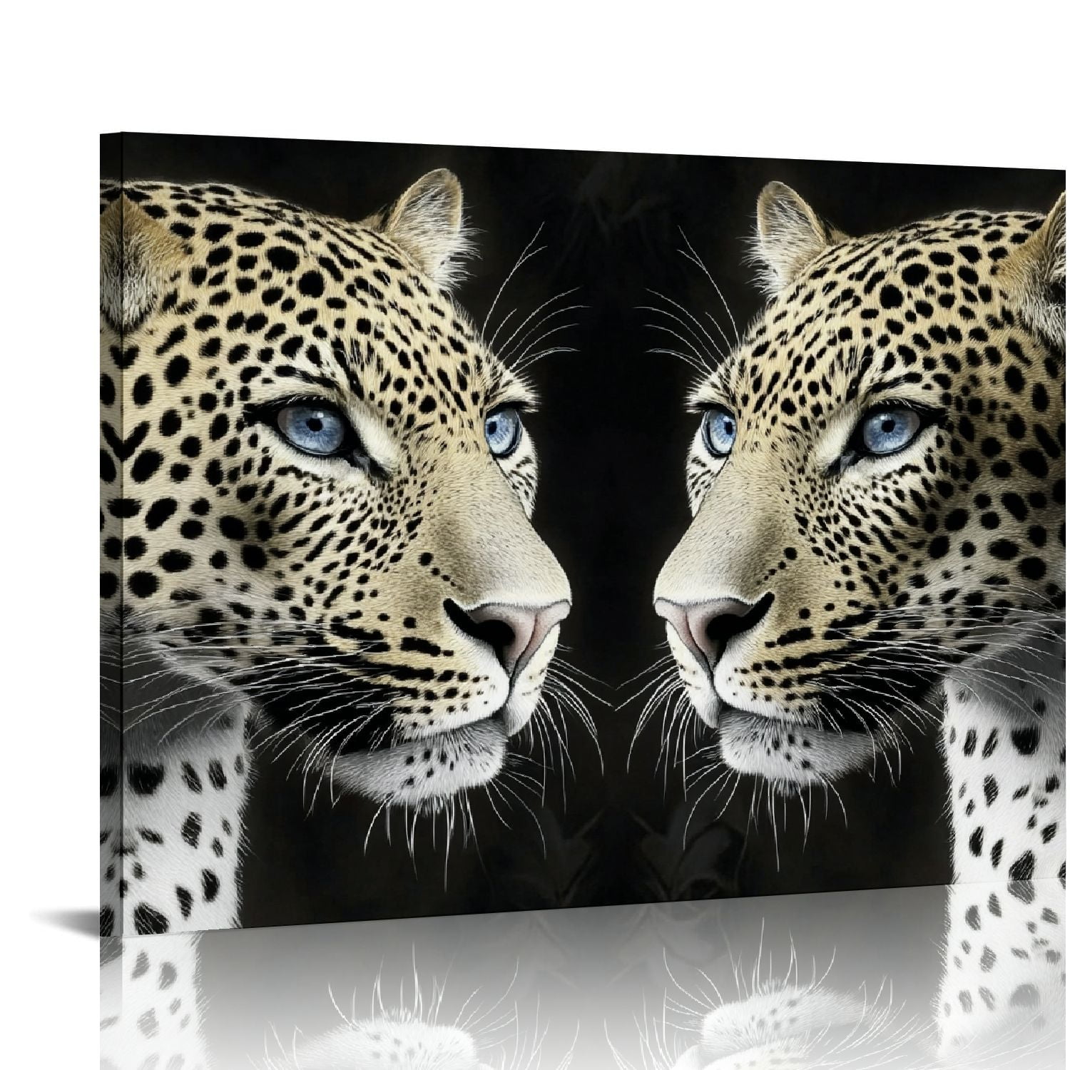 Patifu Leopards Symmetry Optical Illusion Wall Art Home Decor 16x12in ...