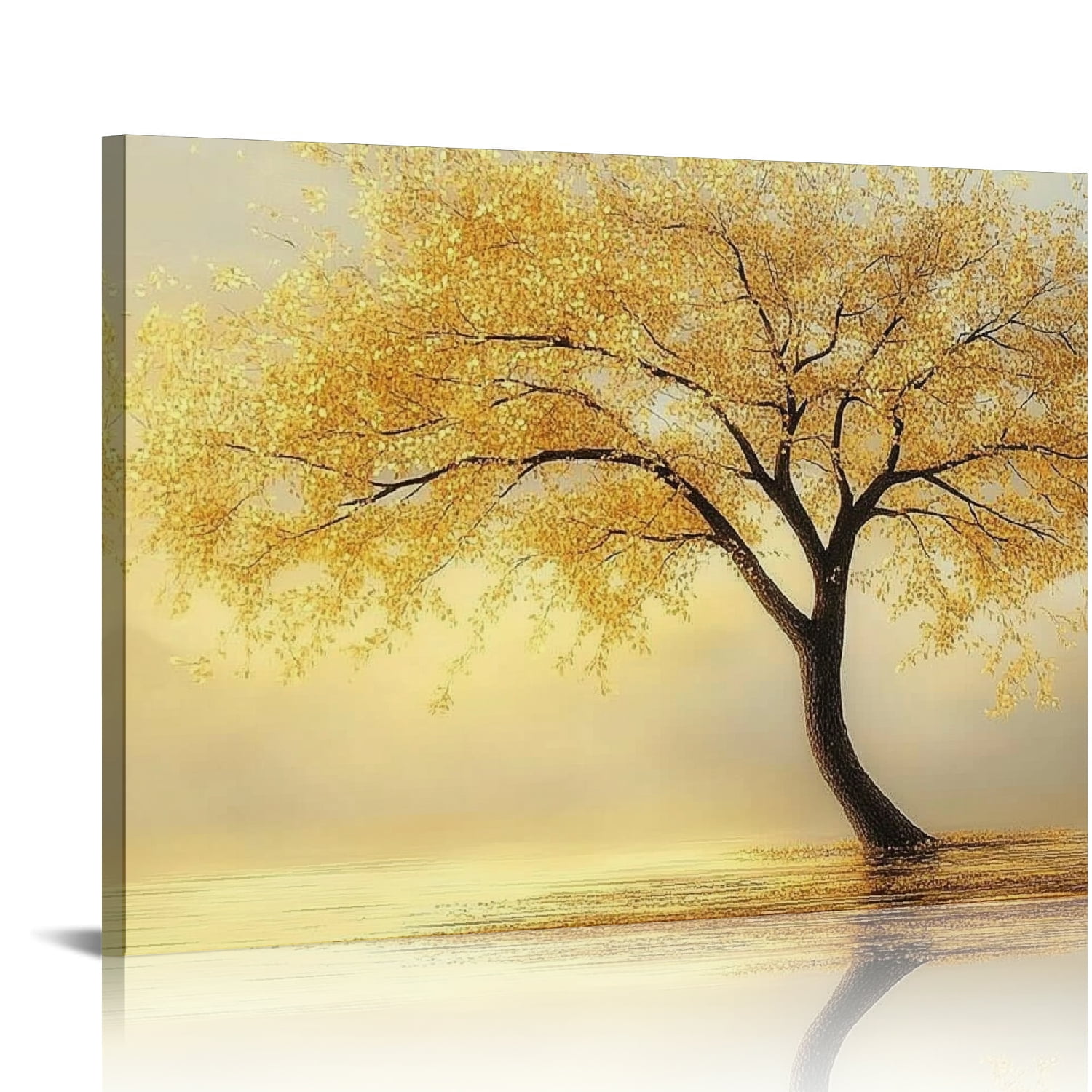 Patifu Modern Tree of Life Wall Art for Living Room Office Golden ...