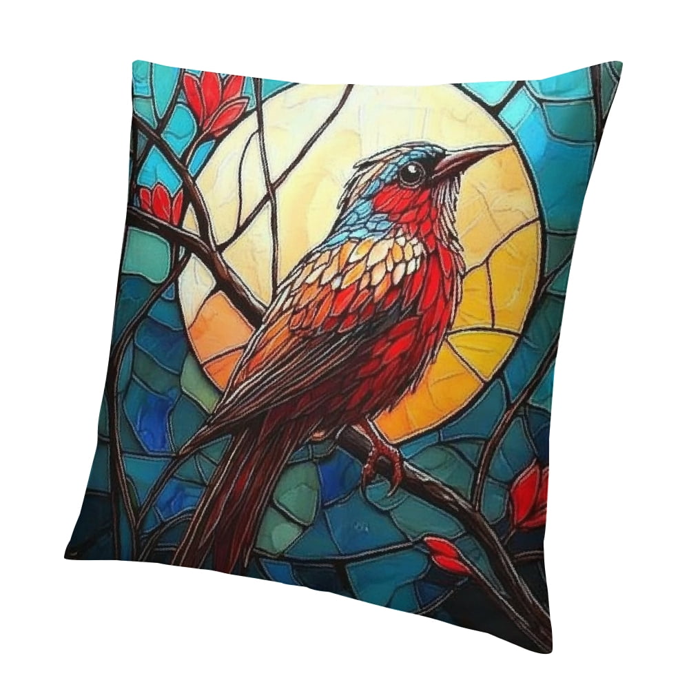 Patifu Red Bird Throw Pillow Cover,high-quality,Aesthetic Decorative ...