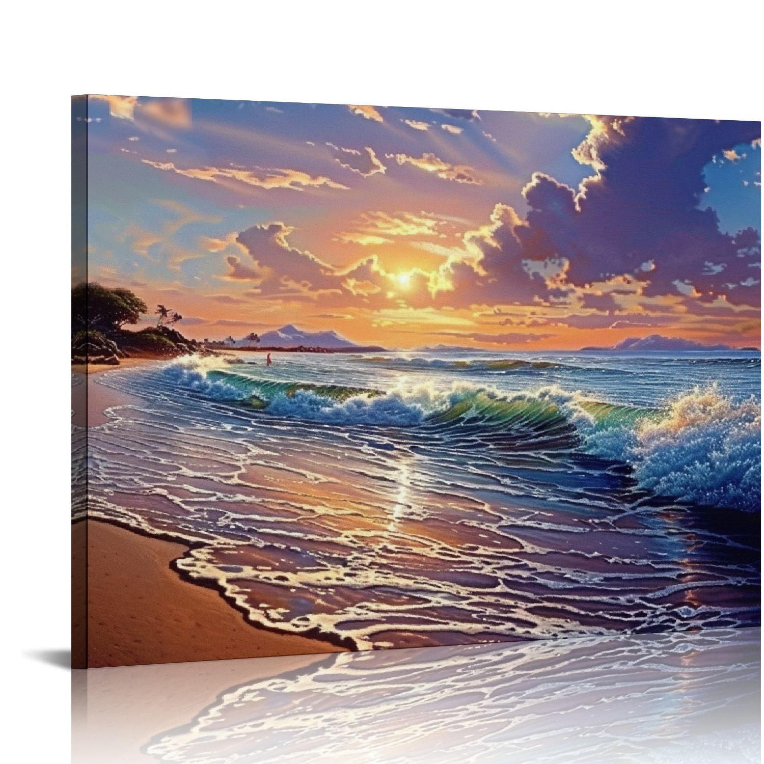 Patifu Sunset Waves Beach Fine Art Aesthetic Poster & Print Wall ...