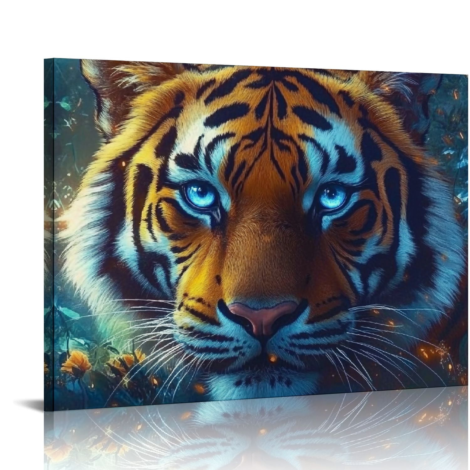 Patifu Tiger Blue Eyes Wall Decor for Living Room Bedroom Office ...