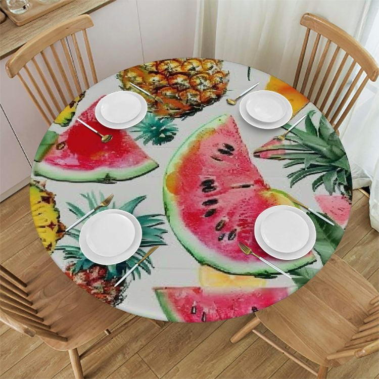 Patifu Tropical Fruit Table Cloth Pineapple Watermelon Popsicles Cool ...