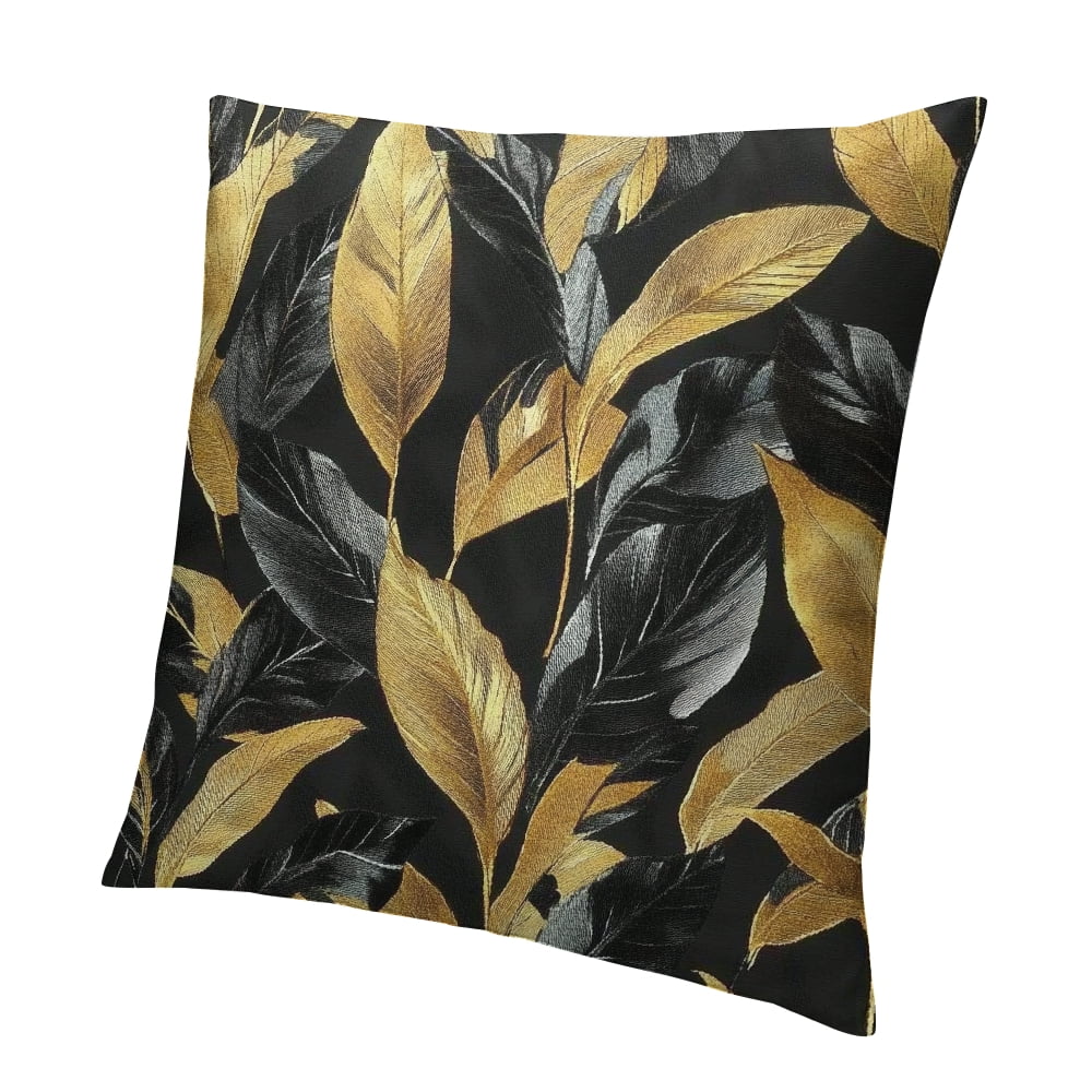 Patifu Tropical Leaves Reversible Throw Pillow Covers Kids Leaf Pattern ...