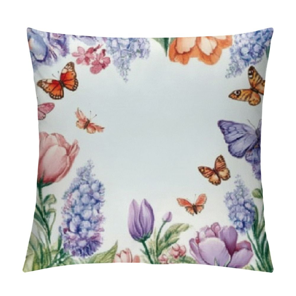 Patifu Tulip Spring Floral Pillow Covers Set Farmhouse Summer Garden ...