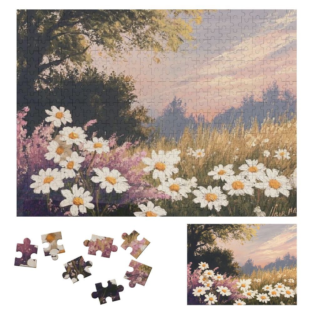 Patifu Wooden Jigsaw Puzzle Impossible Flowers Trees Sky Gift for Family Friends 500 PCS ...