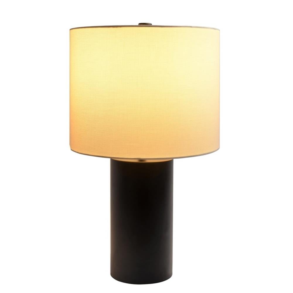 Patika Modern Black Metal Table Lamp with White Shade - Walmart.com