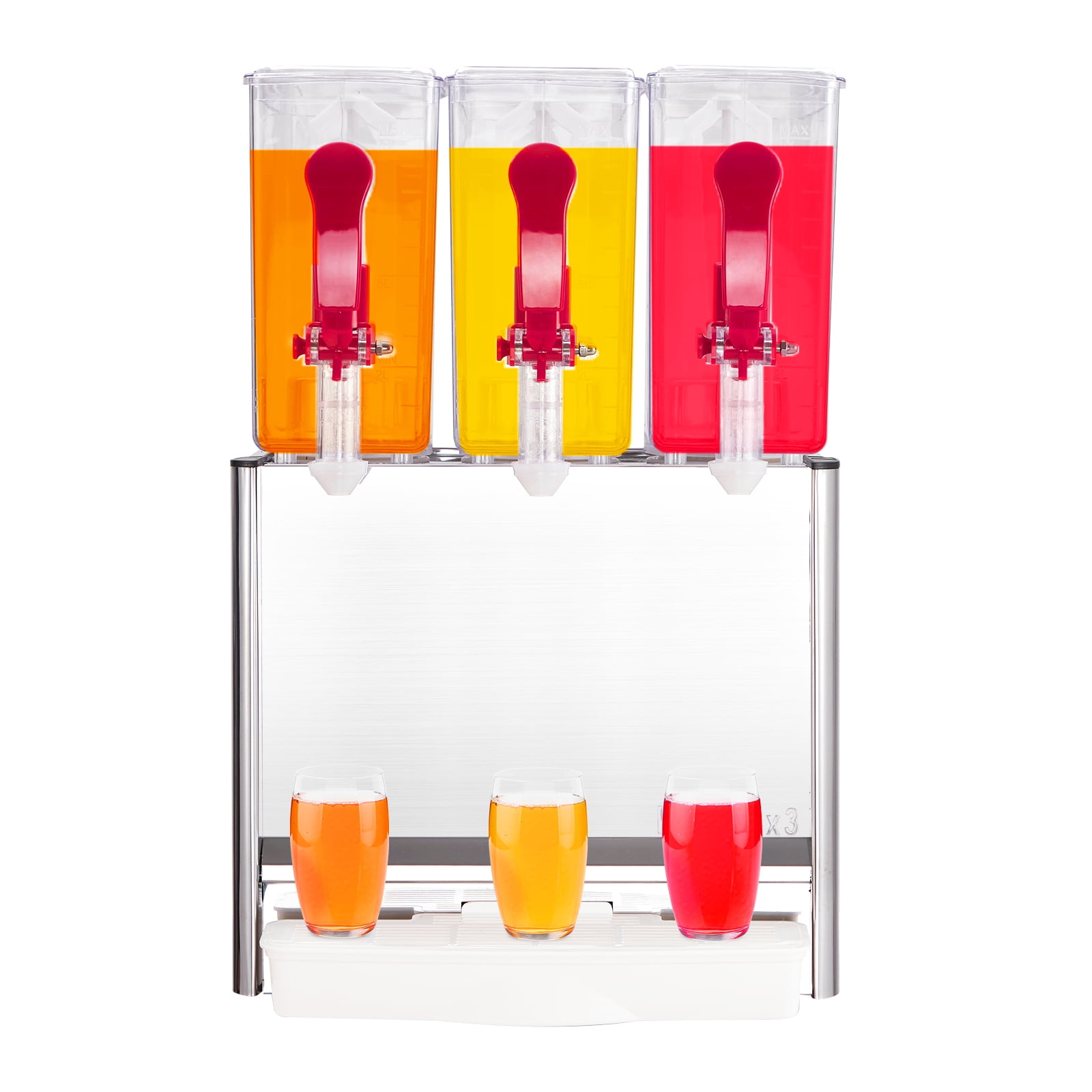 Patikuin Commercial Beverage Dispenser, Cold Drink Machine 3 Tanks 7.93 ...