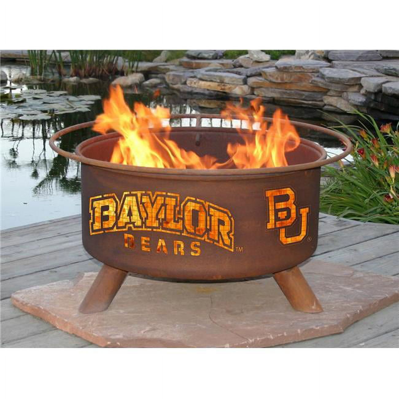 Patina Products Baylor Fire Pit for Patio Deck, Outdoor Summer Use ...