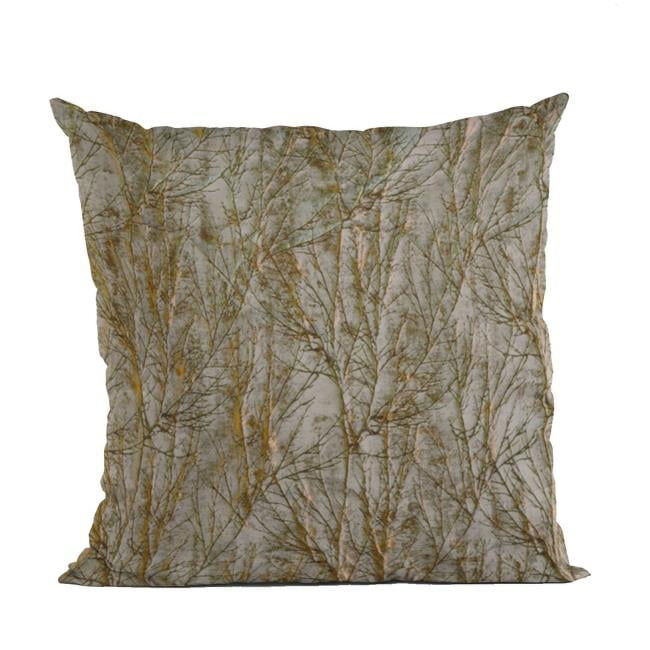 Patina Yarns Shiny Fabric with Twig Pattern Luxury Throw Pillow - 24 x ...