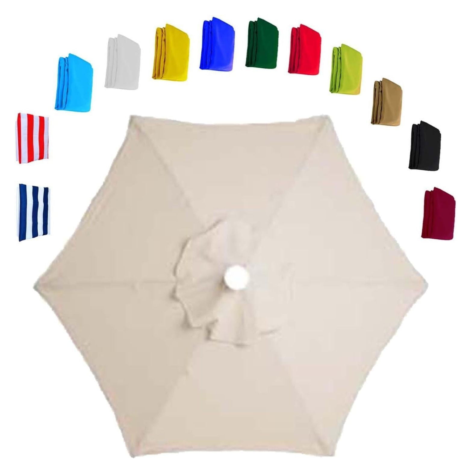 Patio 10FT Umbrella Replacement Canopy Garden Sun Umbrella Replacement ...