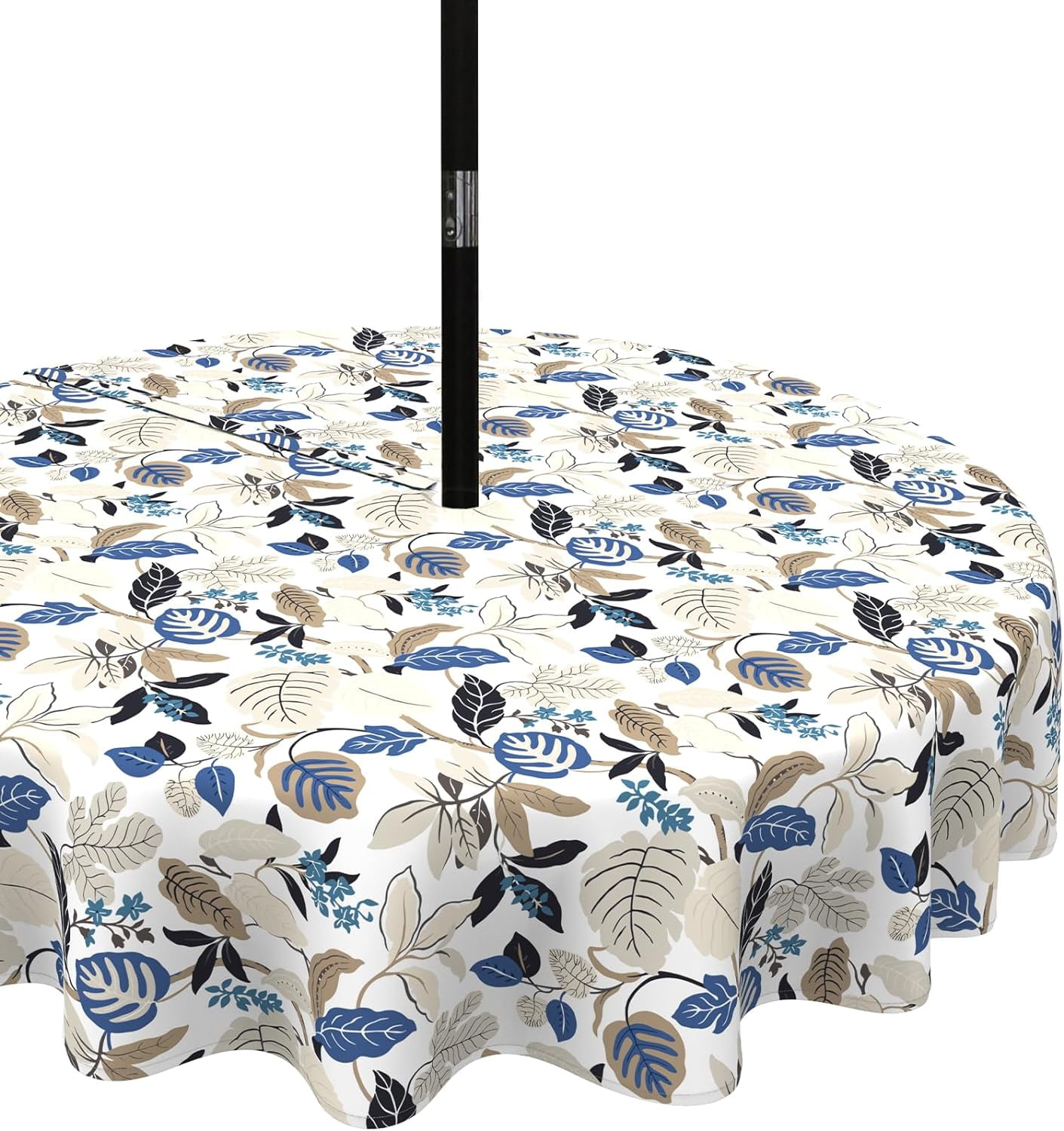 Patio 60 Inch Round Tablecloth Outdoor Waterproof Table Covers with ...