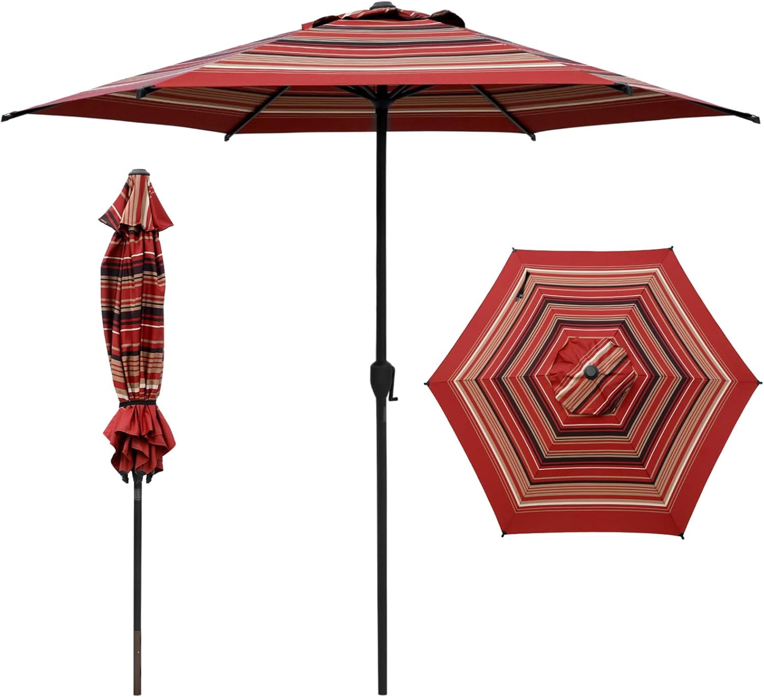 Patio 7.5FT Outdoor Patio Umbrella Outdoor Table Umbrella with Push ...