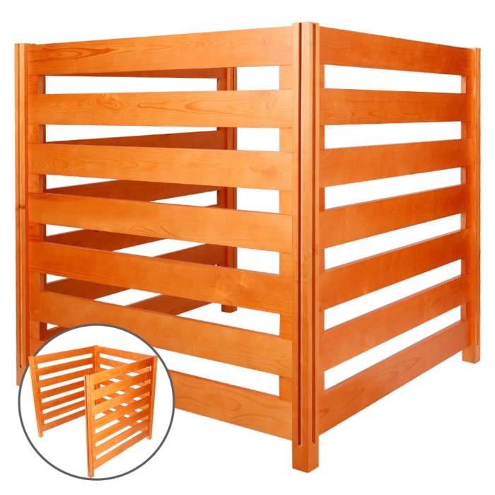 Patio Air Conditioner 36" W x 36" H, 3 - Panel Yellow Wooden Fence for ...