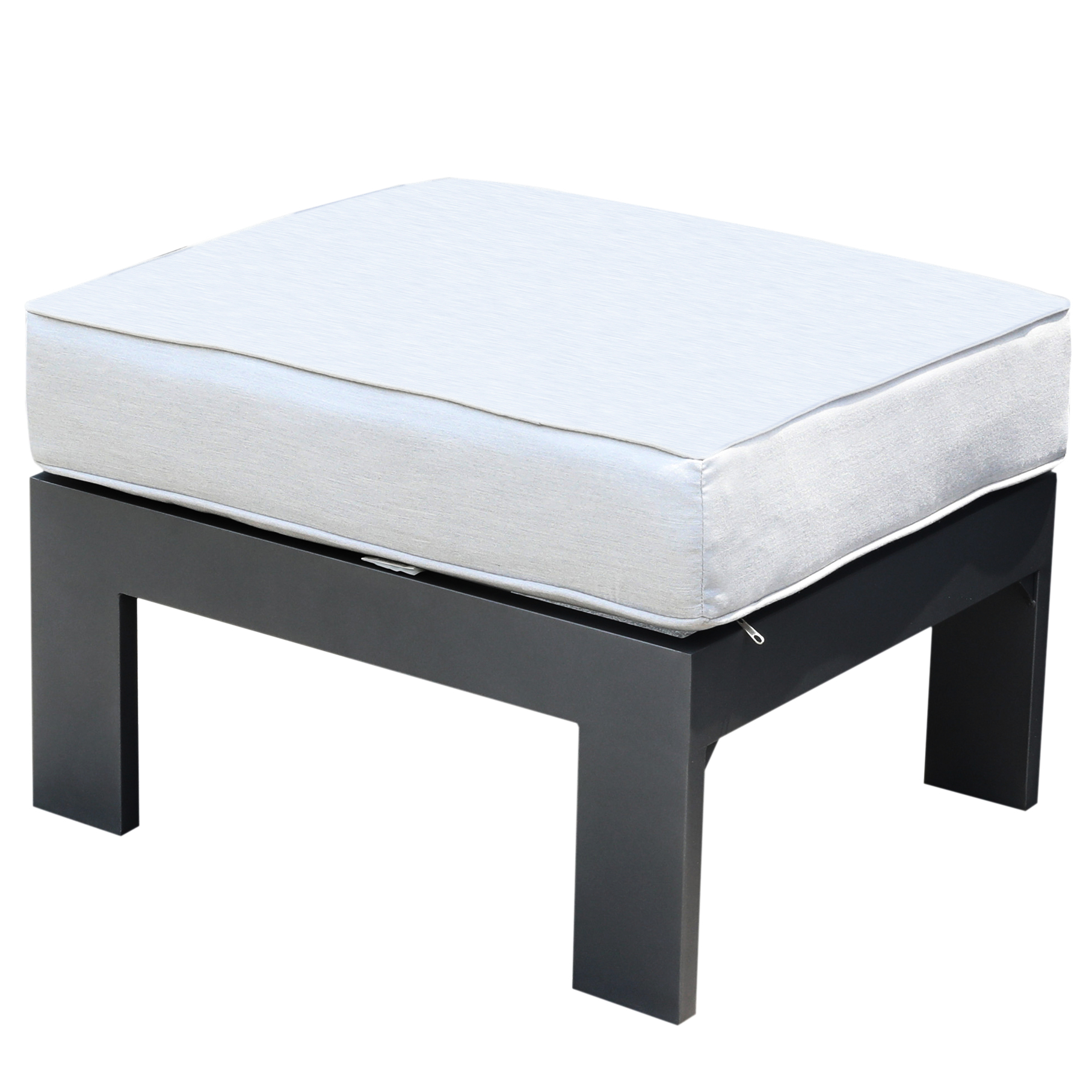 Patio Aluminum Footstool With Cushion - Weather Resistance, Elegant ...