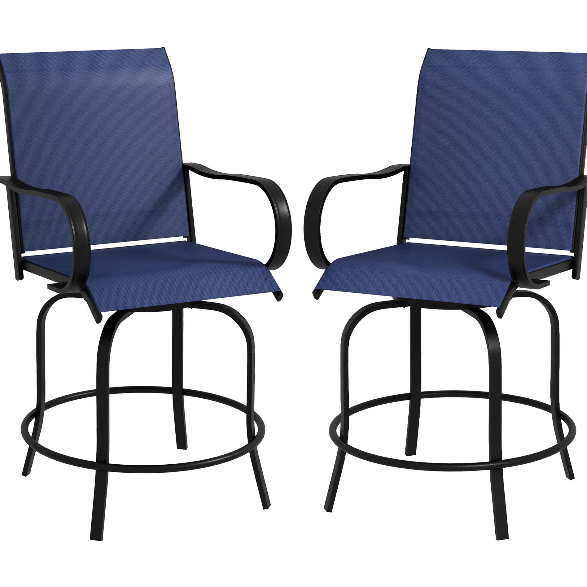 Patio Bar Chairs with Armrests | Spin 360° in Outdoor Spaces | Powder ...