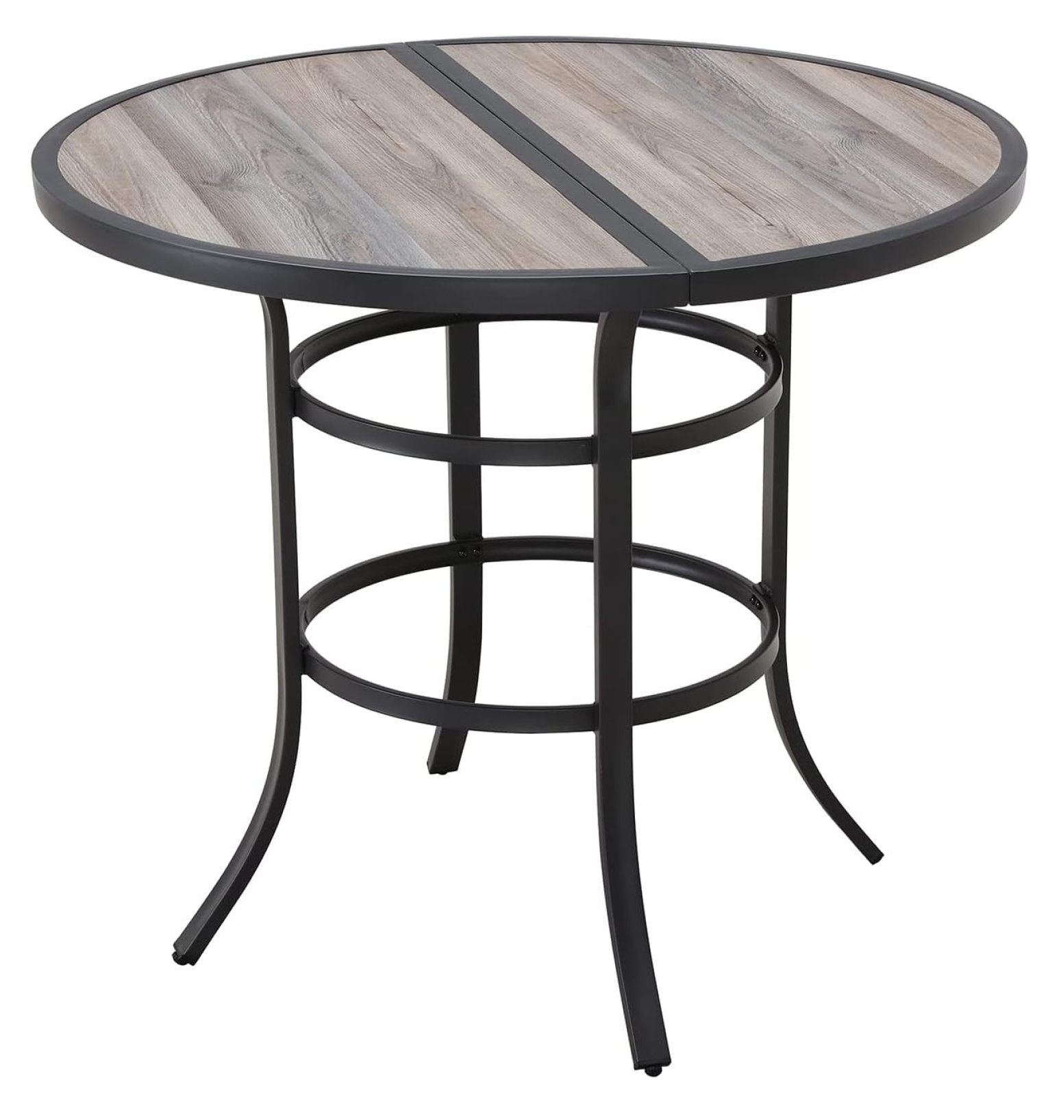 Patio Bar Height Table, Outdoor Bistro 45.3' Round Side Dining Coffee ...
