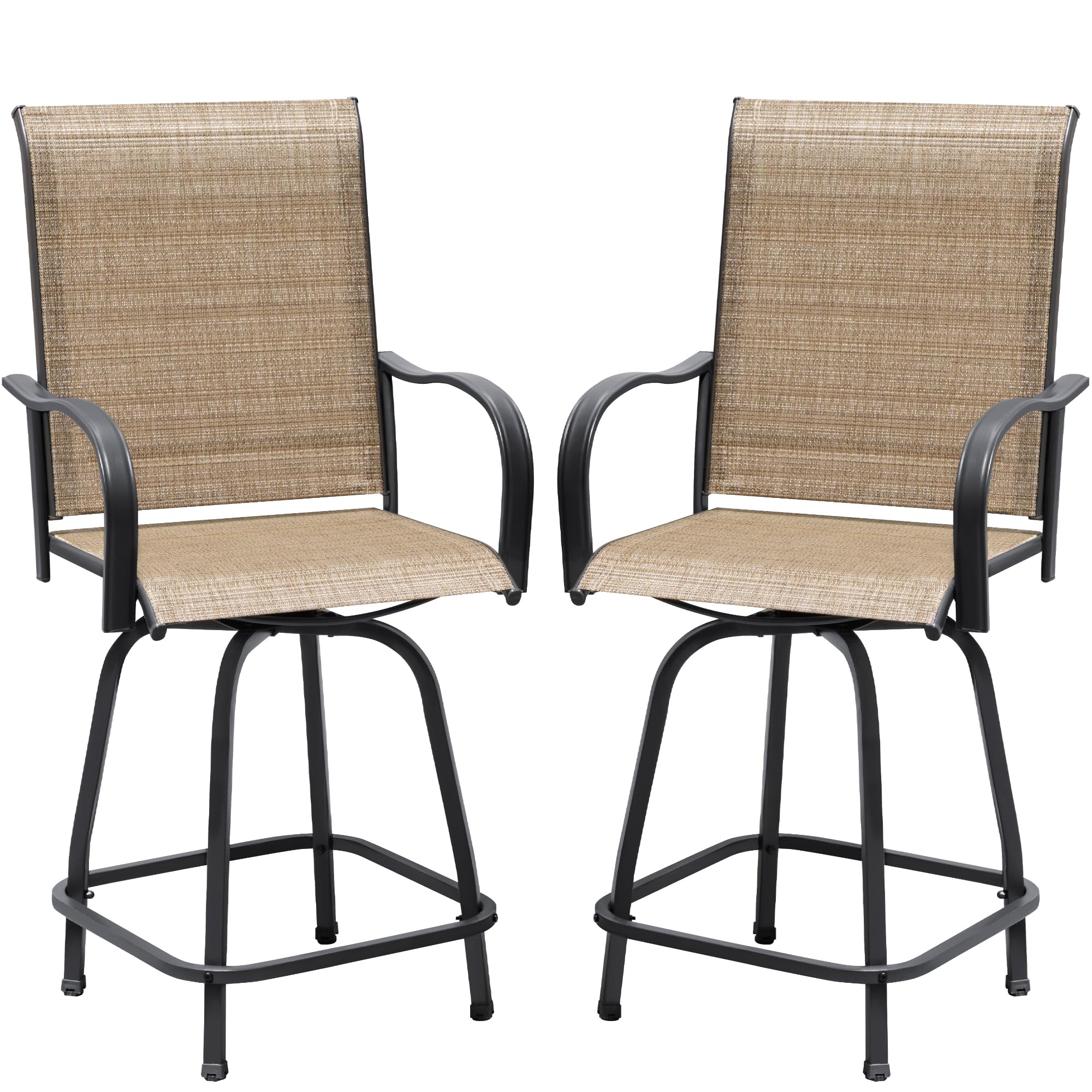 Patio Bar Stools Set of 2 All-Weather Outdoor Patio Furniture Set ...