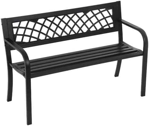 Patio Bench,Outdoor Benches, Garden Porch Benches 480lbs, Cast Iron ...