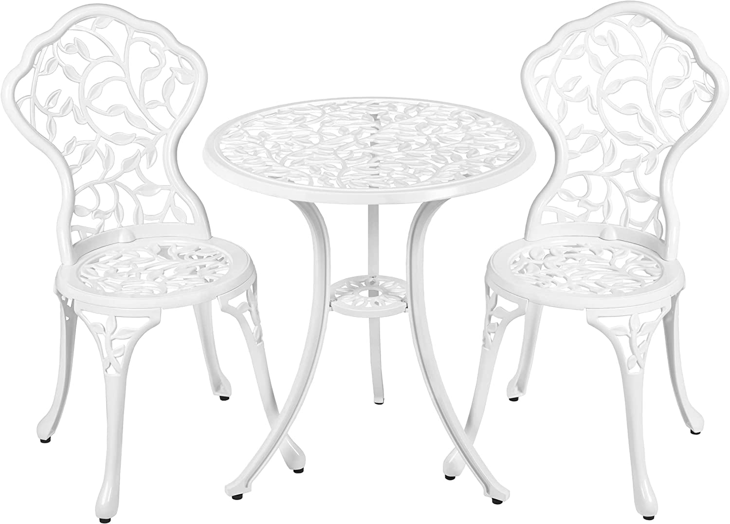 Patio Bistro Set 3-Piece Outdoor Cast Aluminum All Weather Rust ...