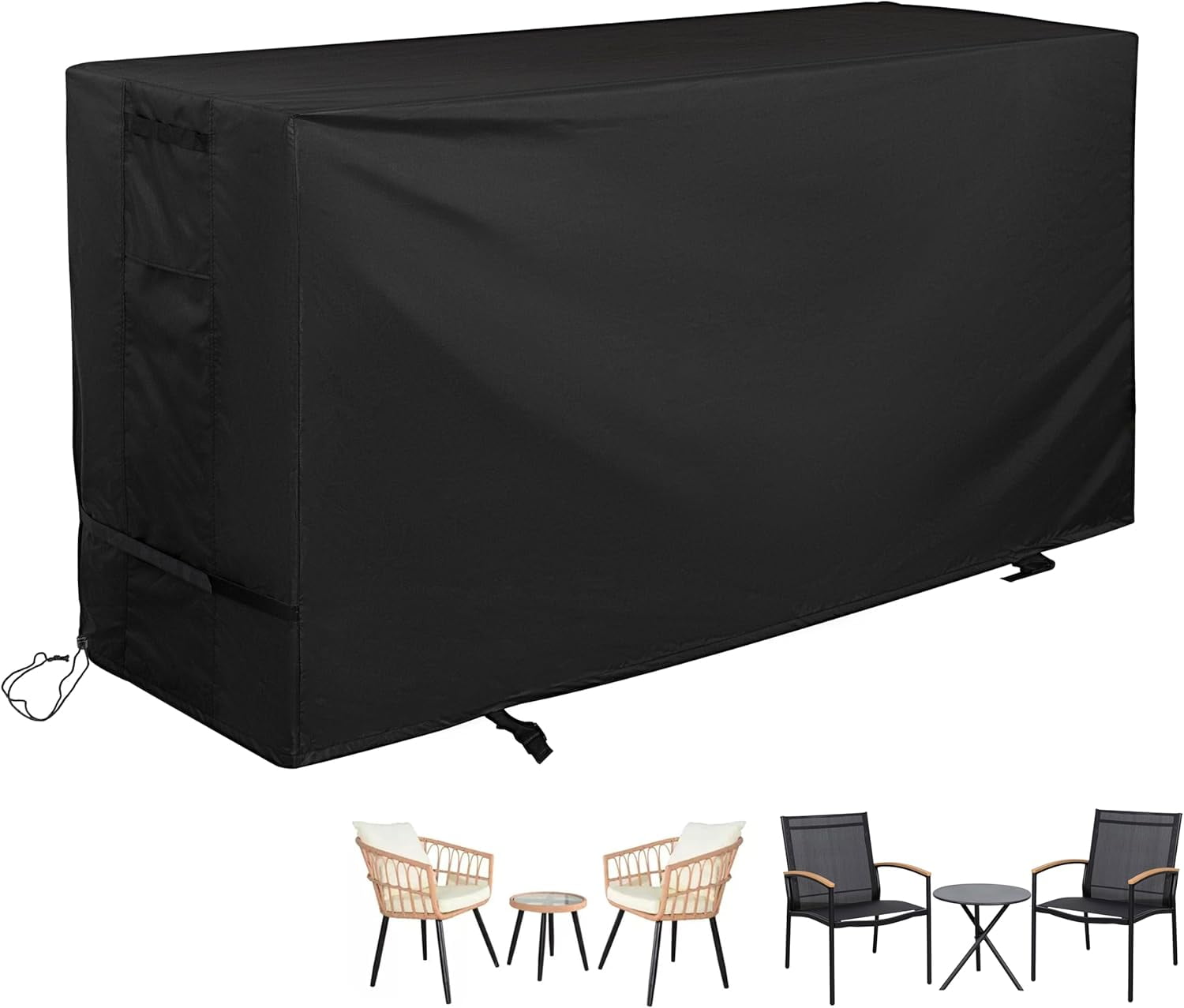 Patio Bistro Set Cover for 3 Piece Patio Set, Patio Table and Chairs ...